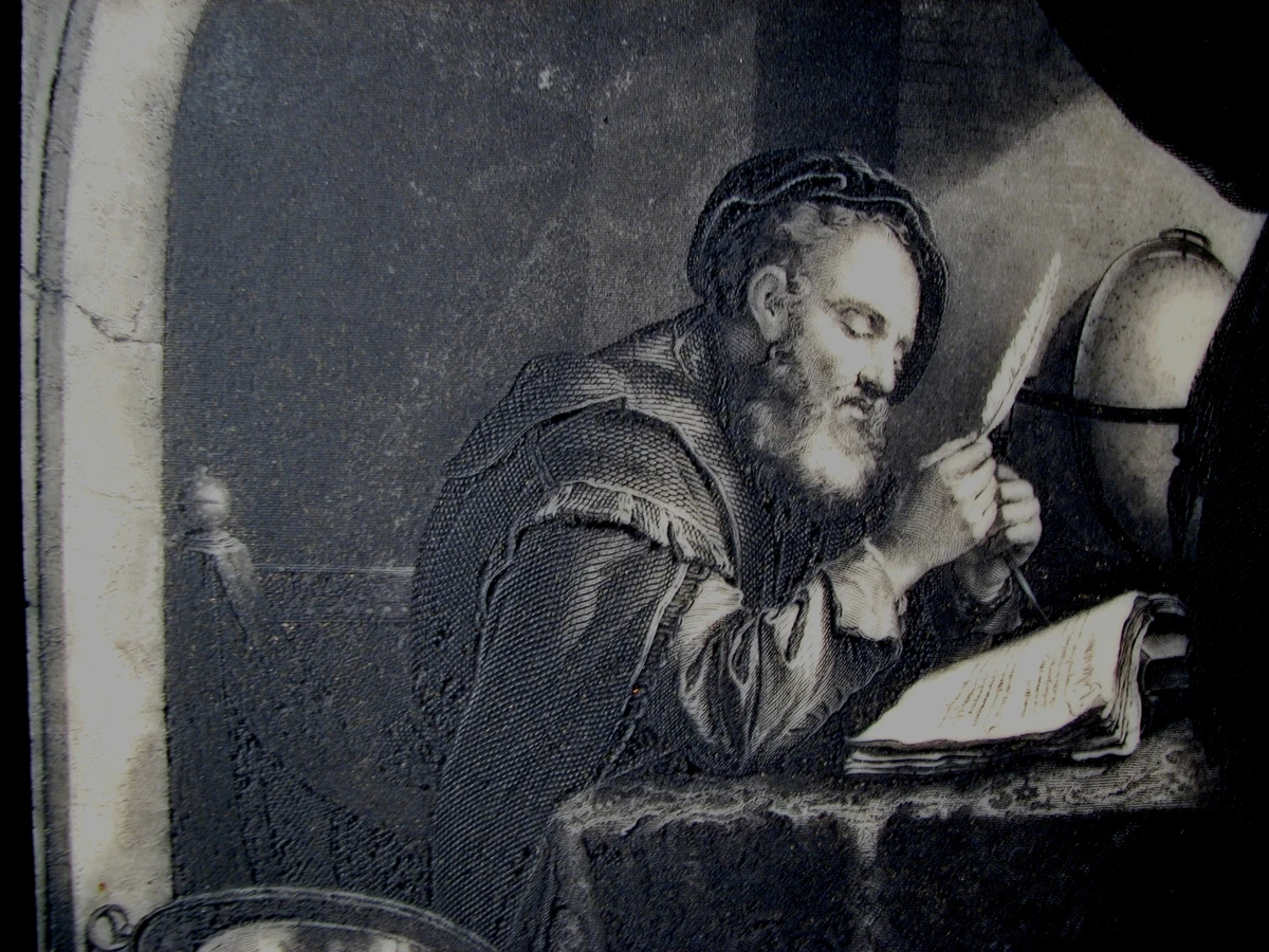 Medieval Scribe Drawing
