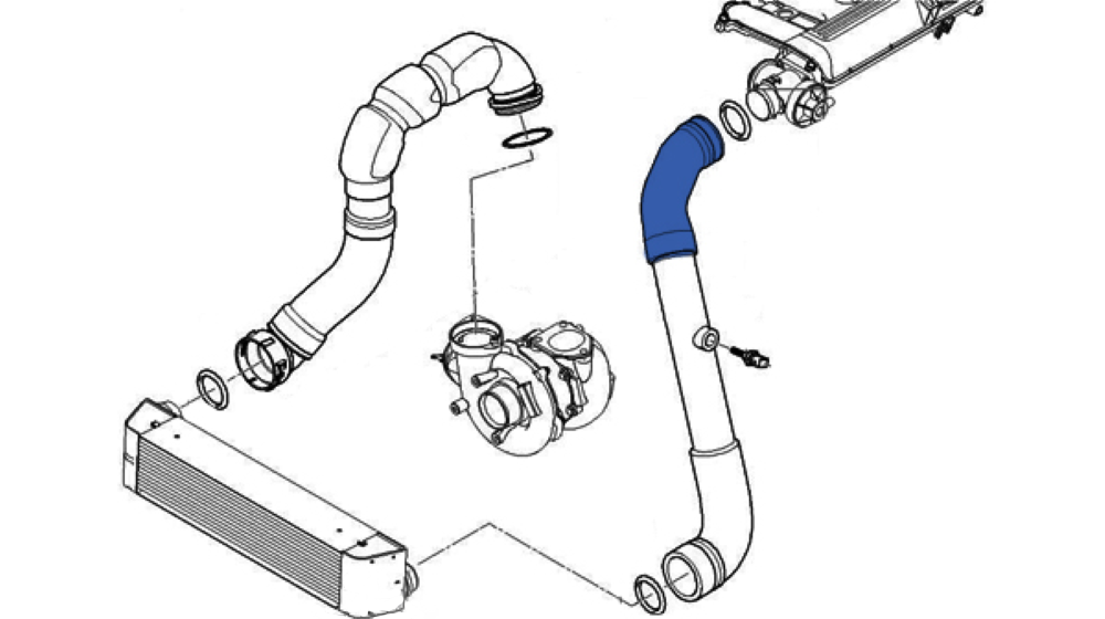 Sleeve Intercooler Turbo Hose For BMW Serie 5 E60/61 11617791664 ...