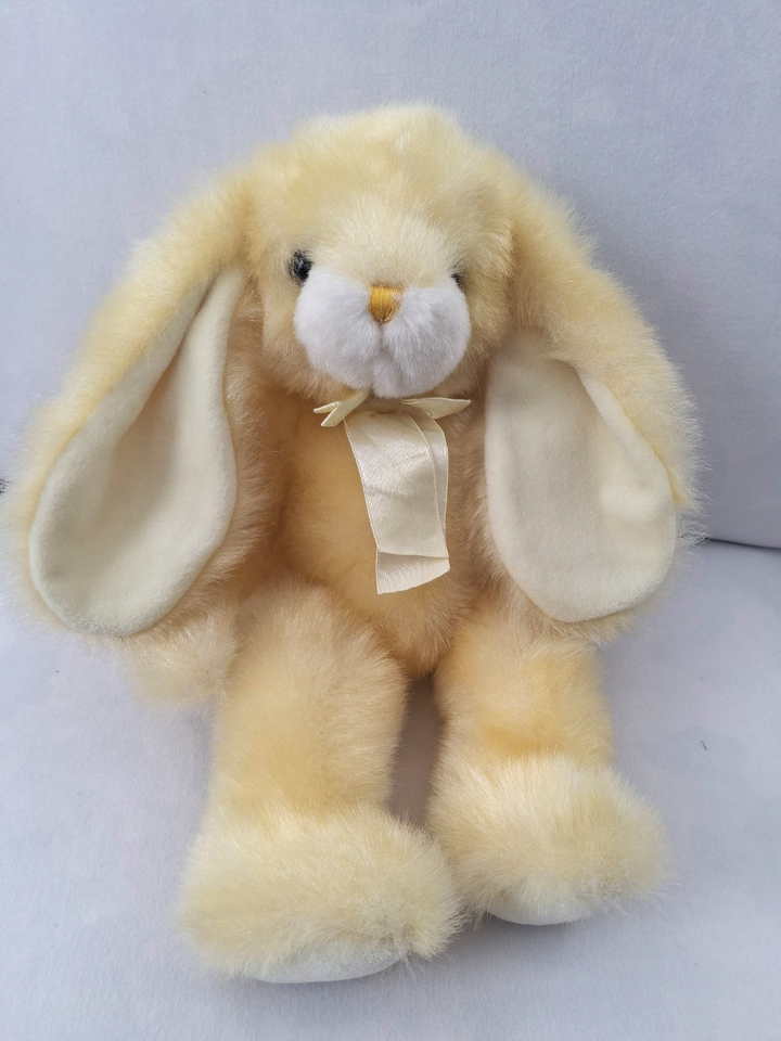 A&A Vintage Yellow Bunny Rabbit Plush 15" Stuffed Toy Soft Cuddly ...
