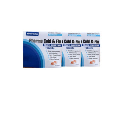Pharma Cold & Flu Multi Symptom Tablets (12 Tablets) - Tariffs are paid ...
