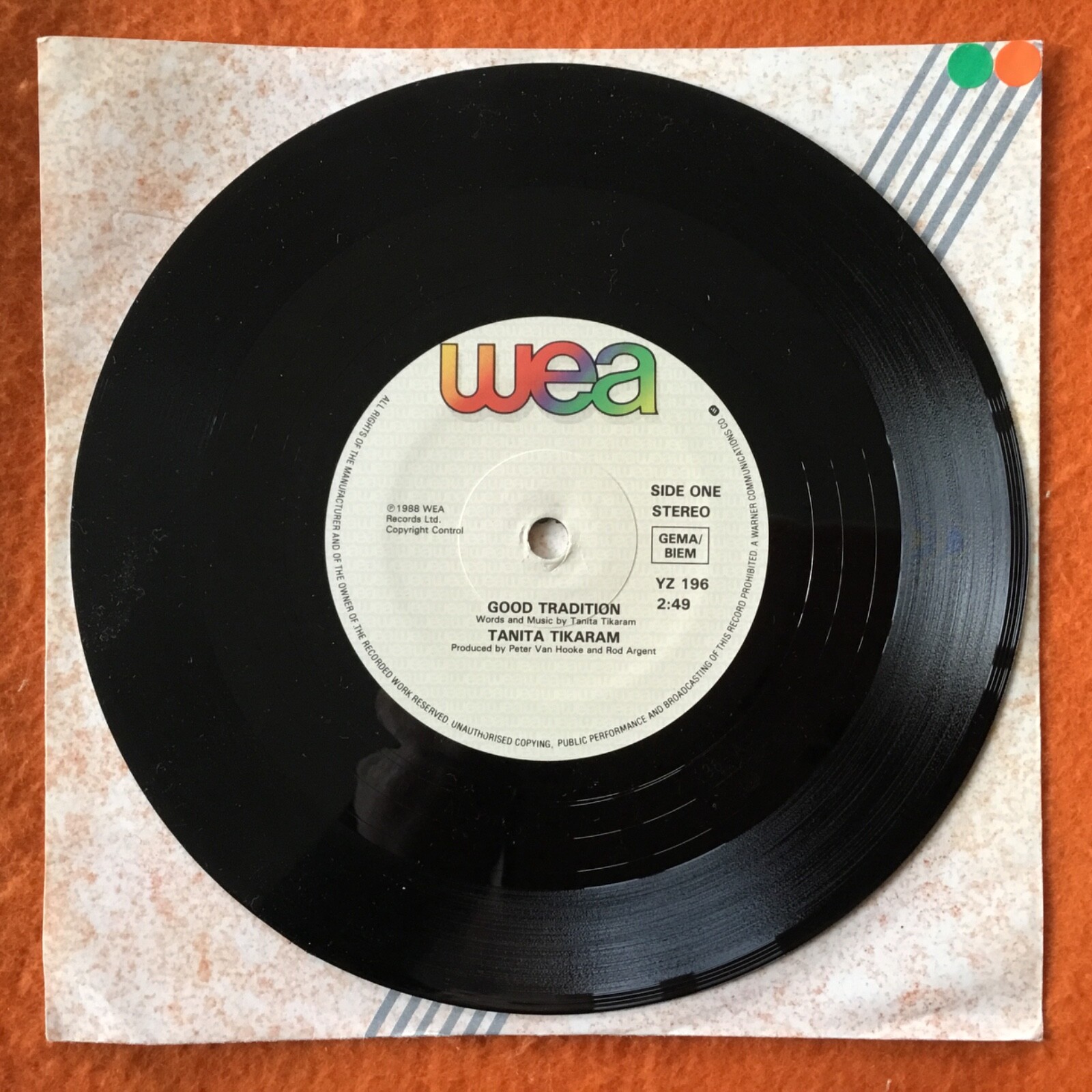 Tanita Tikaram- Good Tradition- WEA Records 7” 1988 | eBay UK