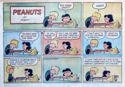 Peanuts by Charles Schulz - large half-page color Sunday comic February ...