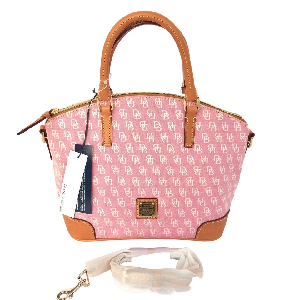 Dooney Bourke Handbag Charlie Satchel Canvas Crossbody Signature Logo ...