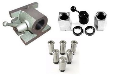 5C H/V ANGLE COLLET FIXTURE & 5pc 5C HEX & SQUARE COLLET BLOCK SET ...
