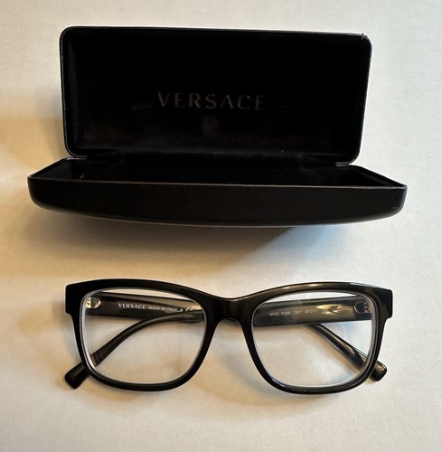 Versace MOD.3266 GB1 Glasses WithCase Made In Italy Black Logo Size 55 ...