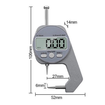 LCD Screen Digital Thickness Gauge for Accurate Measurement of Curved ...