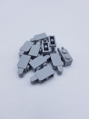 LEGO LOT 10 X BRICK 1X2 FRIC FORK VERT. END L.B.GRAY REF 54671 / ...