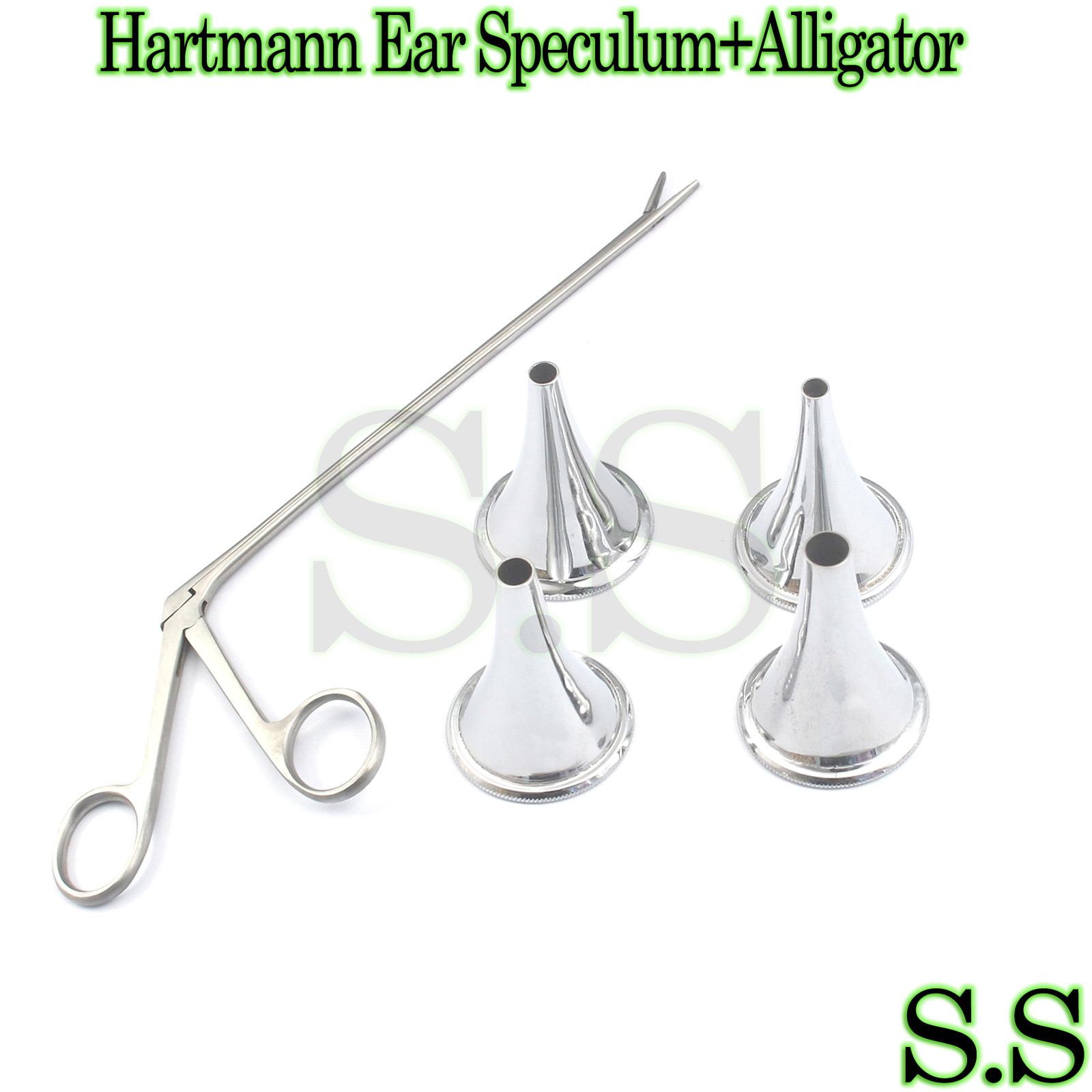 5 Pcs Set HARTMAN Ear Speculum Micro Alligator 3"ENT Surgical Nasal DS ...