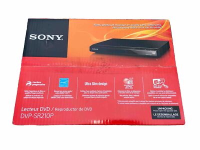 Sony Progressive Scan CD and DVD Player Ultra Slim Black DVP-SR210P ...