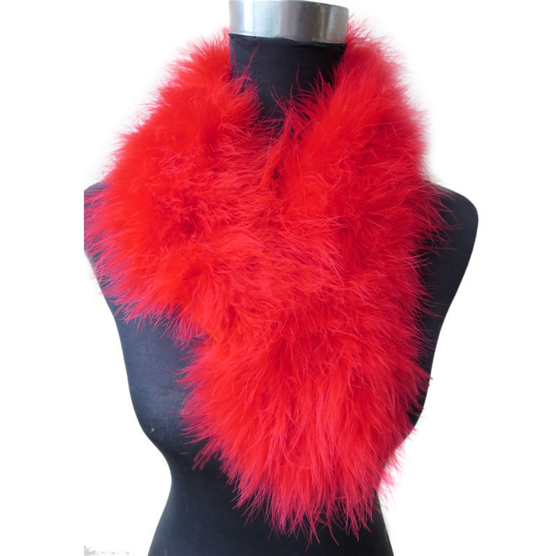 Real Ostrich Feather Fur Scarf Shawls Winter Warm Collar Handmade ...