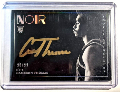 2021-22 PANINI NOIR CAMERON THOMAS ROOKIE AUTOGRAPHS RC AUTO /99🔥 #388 ...