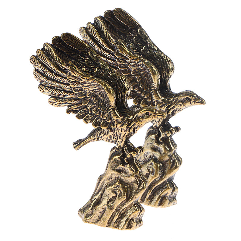 1Pc Antique Copper Eagle Statue Small Ornaments Vintage Brass Animal ...