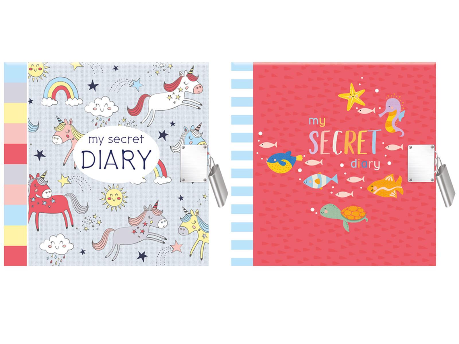 My Secret Diary Girls Hardback Secret Journal Padlock & Key Under Sea ...