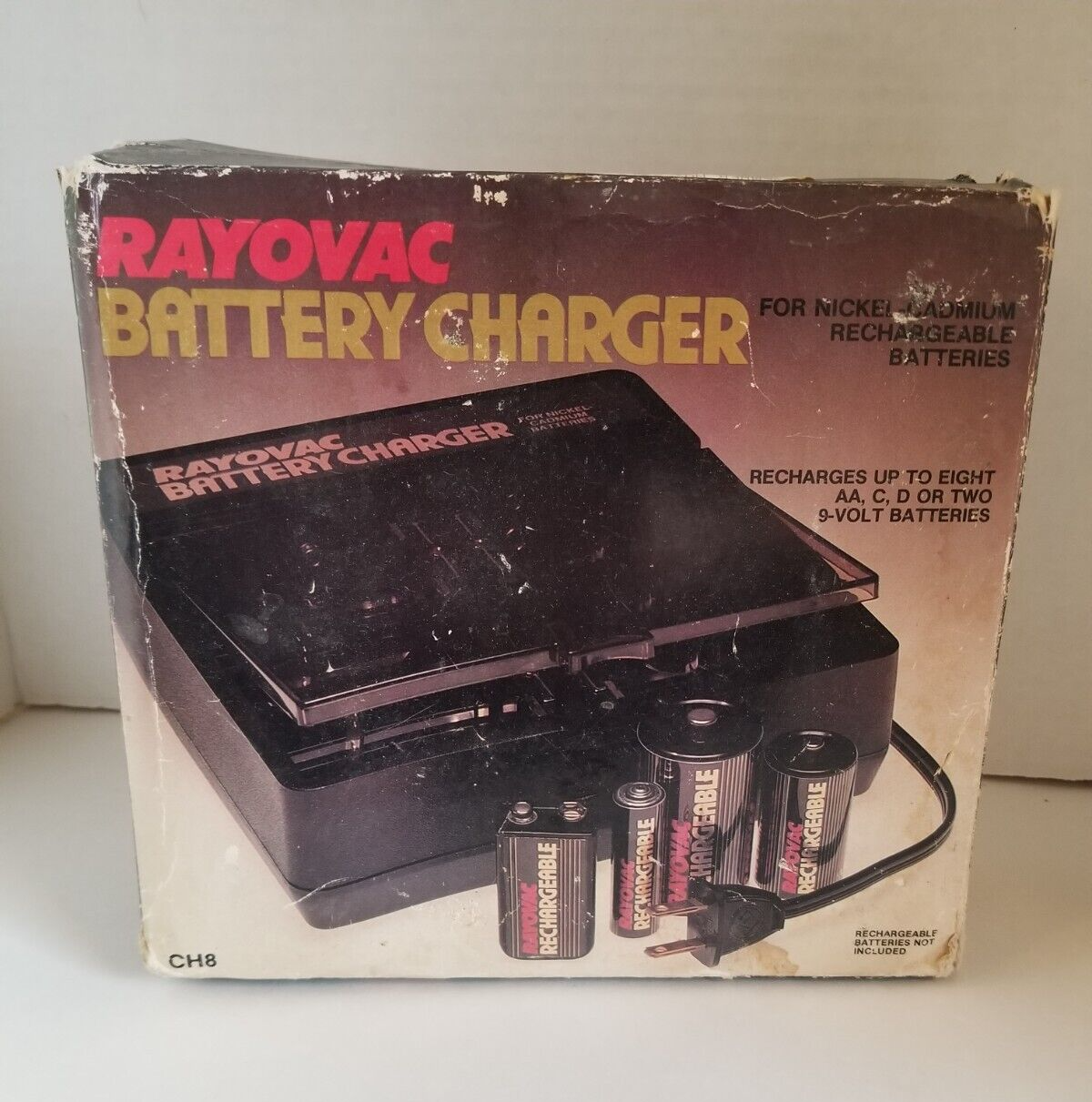 NEW (NOS) VINTAGE Rayovac Model CH8 Rechargeable Nickel Cadmium Battery ...