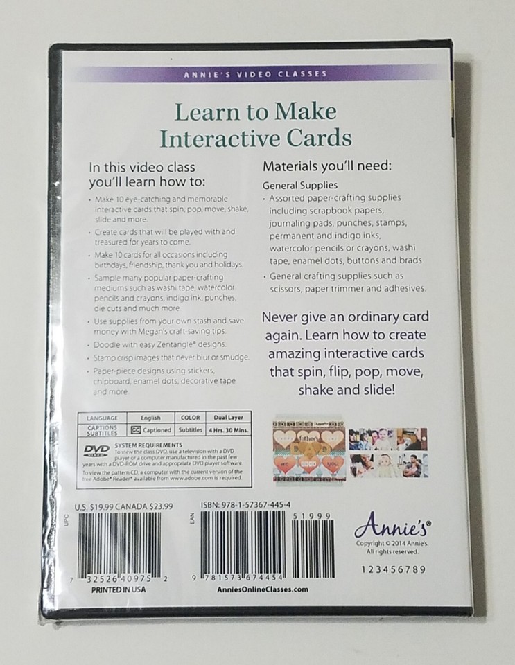 Annie's Video Classes: Learn to Make Interactive Cards DVD (2014 ...