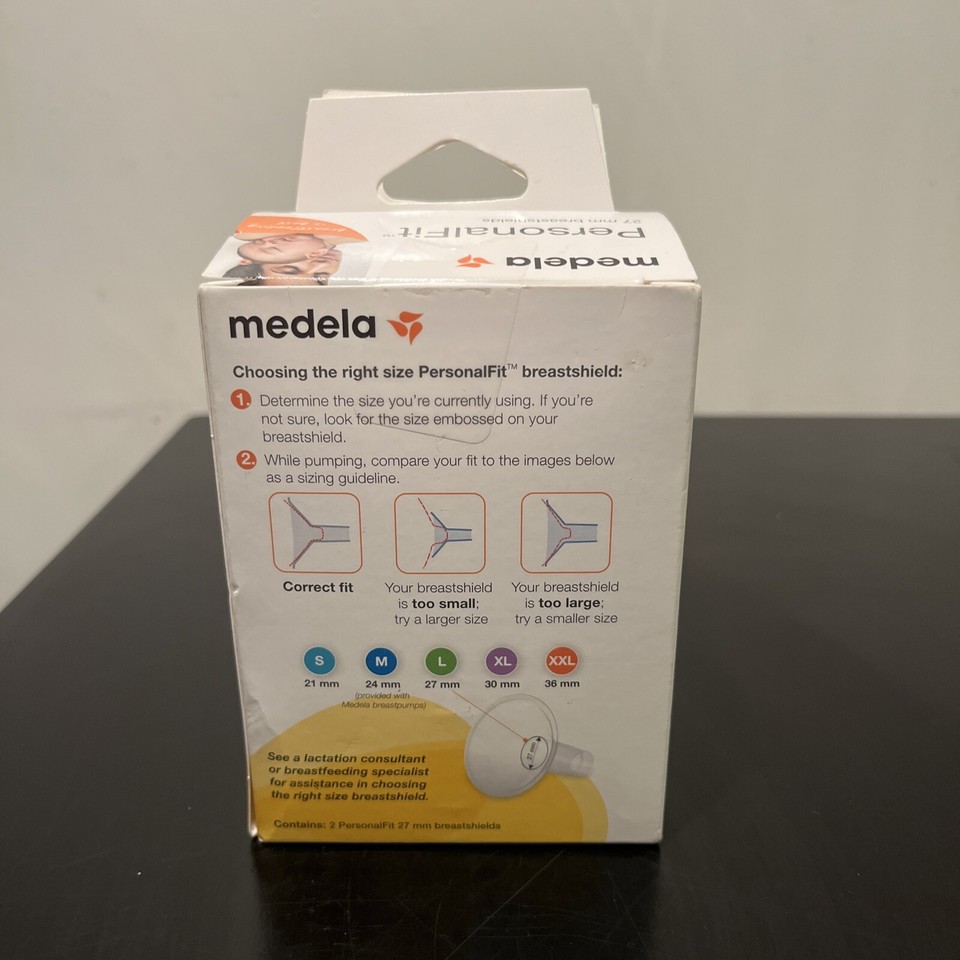 MEDELA PERSONALFIT BREASTSHIELD BREAST SHIELD FLANGE LARGE 27mm x2 ...