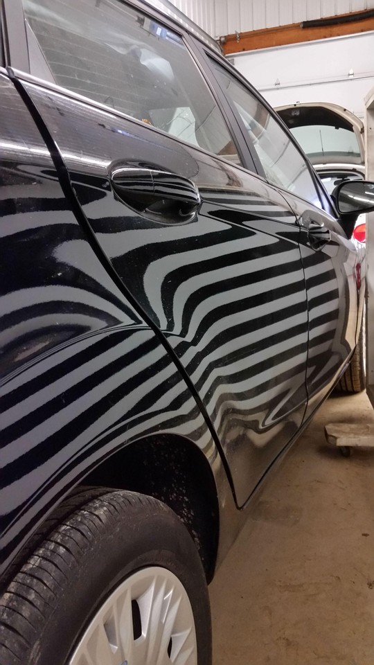 16-19 FORD FIESTA PASSENGER RIGHT REAR SIDE DOOR SHADOW BLACK PAINT G1 ...