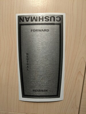 Cushman Forward and Reverse Switch Decal - Shift Sticker | eBay