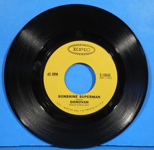DONOVAN SUNSHINE SUPERMAN ~ THE TRIP VINYL 7" 45 RPM 1966 NICE ...