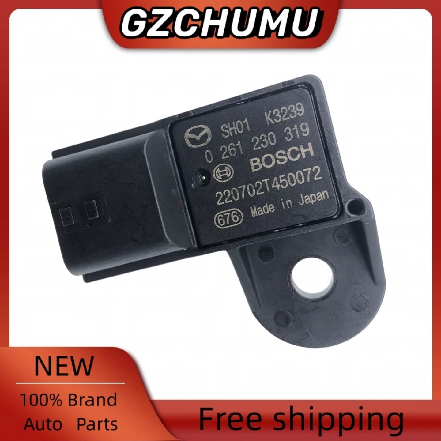 MAP Boost Sensor 0261230319 SH01-18-211 F01R00E038 For Mazda M6 CX4 CX5 ...