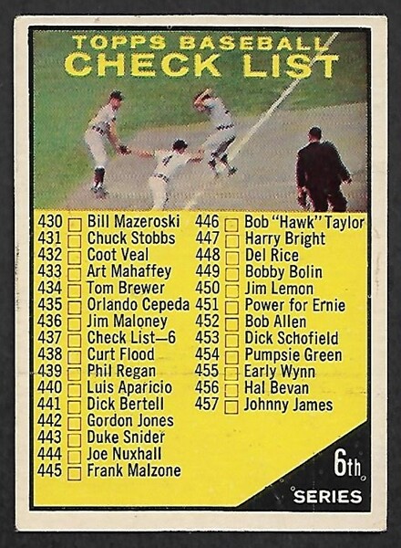 1961 Topps, Complete Your Set, #s 401-589, STARS, All Pictured, Volume ...