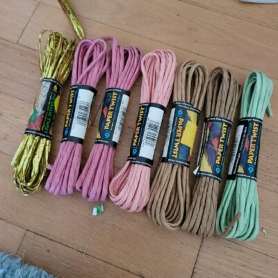 LOT Twisted Paper Ribbon Assorted Maxwell Wellington art Craft Wreath ...