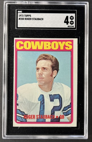 1972 Topps #200 Roger Staubach Rookie RC SGC 4 VGEX HOF Dallas Cowboys ...