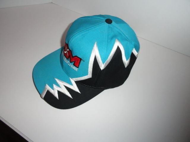 Marine Machine Teal jagged edge embroidered baseball cap | eBay