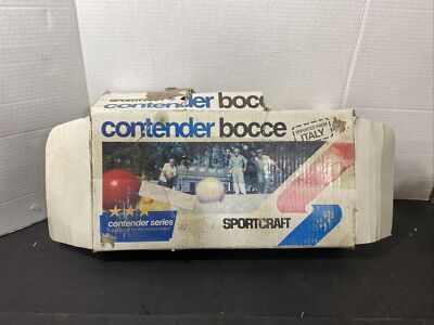 VINTAGE Sportscraft Contender Bocce Ball Set Model Original Box | eBay