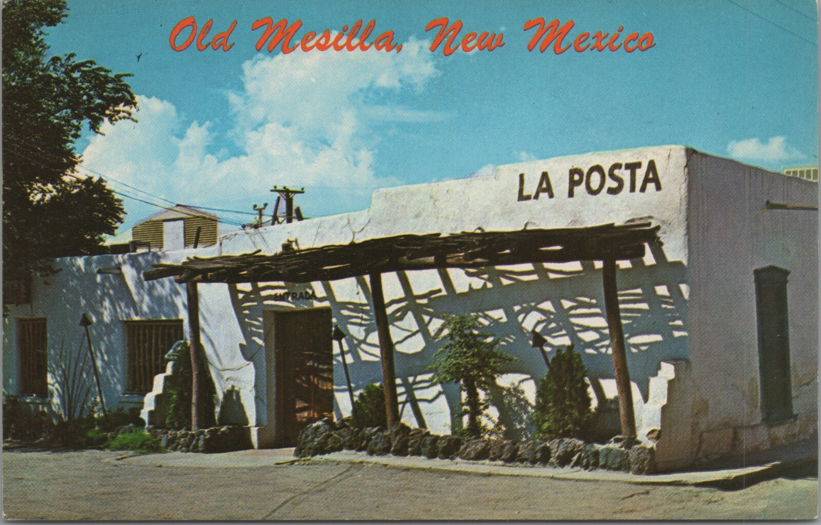 Old Mesilla NM La Posta Old Butterfield Trail Station Vintage Postcard ...