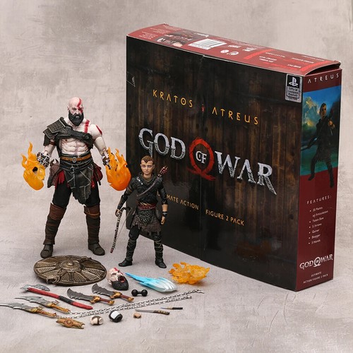 Neca God of War Kratos Atreus Ultimate Action Figure 2 Pack Collection ...
