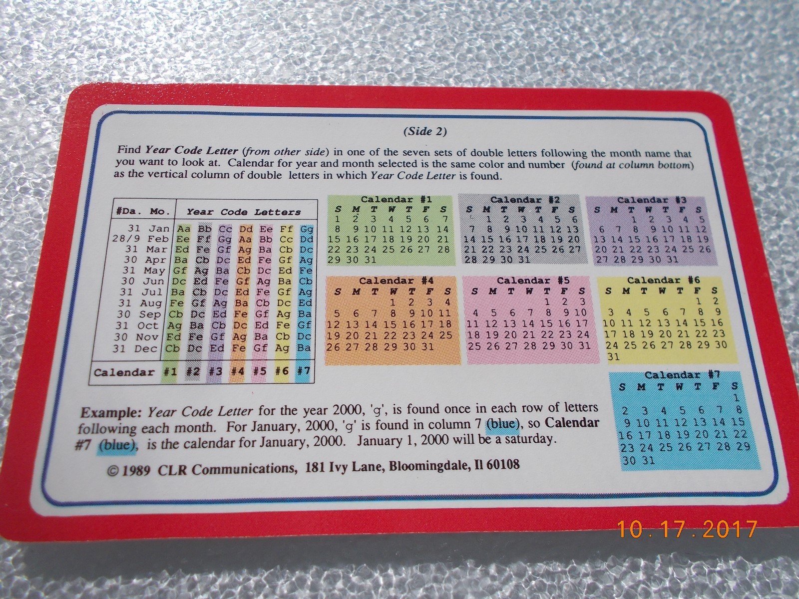 Lot of 5 Perpetual Calendars Good 1753 thru 2099, Sturdy Plastic Wallet ...