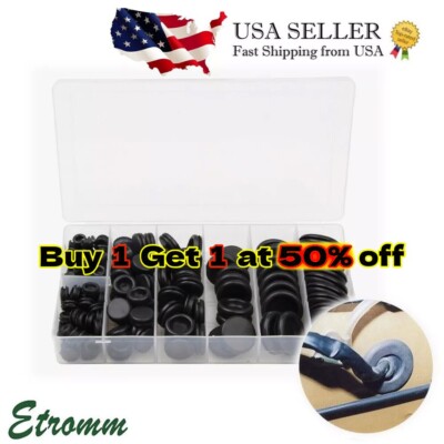 170PCS Rubber Grommet Electrical Wiring Gasket Assortment Firewall Hole ...
