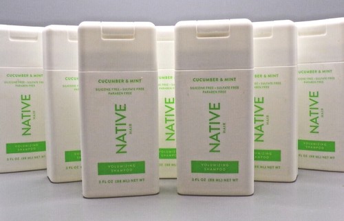 Native Cucumber & Mint Volumizing Shampoo Travel Size 3 fl. oz. each ...