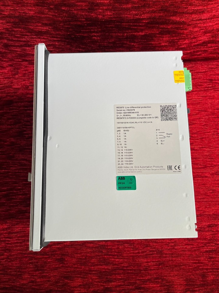 ABB RED670 LINE DIFFERENTIAL PROTECTION RELAY RED670*2.2-F00X00 ...