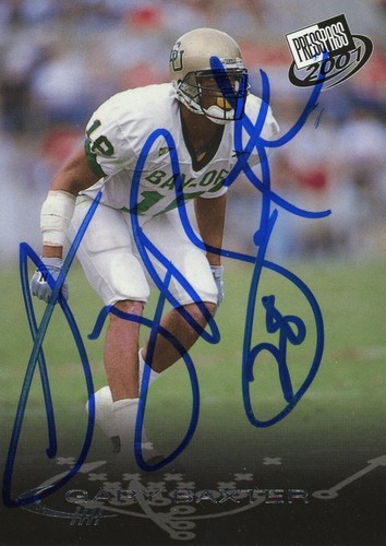 2007 PressPass GARY BAXTER Signed Card autograph RAVENS BAYLOR BEARS | eBay
