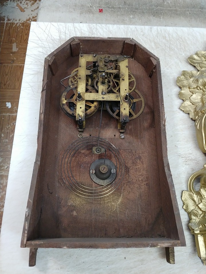 ANTIQUE N. MULLER IRON FRONT CLOCK NO. 49 KROEBER MOVEMENT | eBay