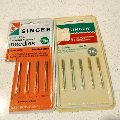 Vintage Singer Needles 2021 & Vintage Style 2020 Size 16 | eBay