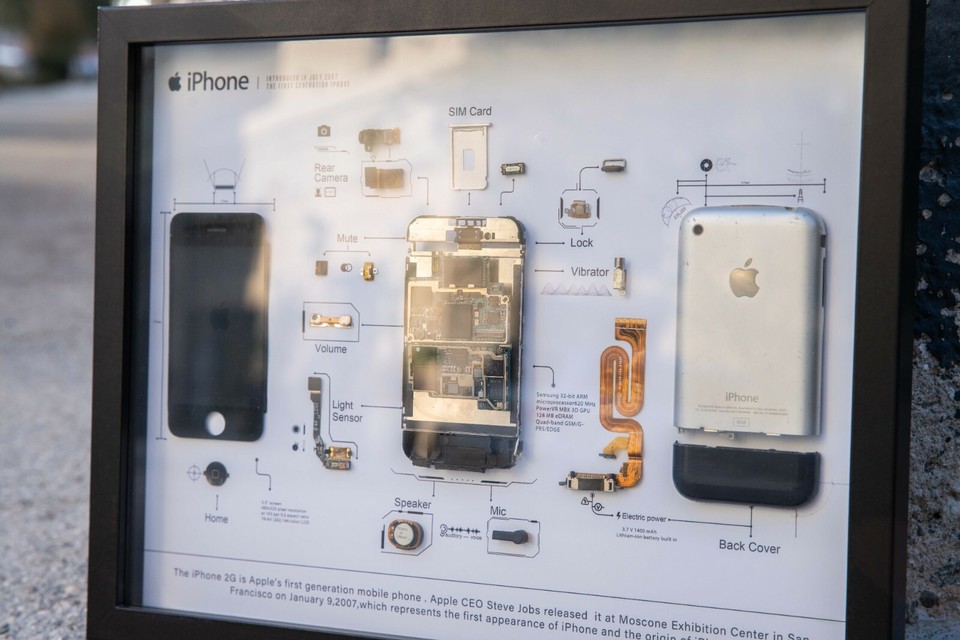Disassembled iPhone Teardown With Frame, Deconstructed iPhone Art ...