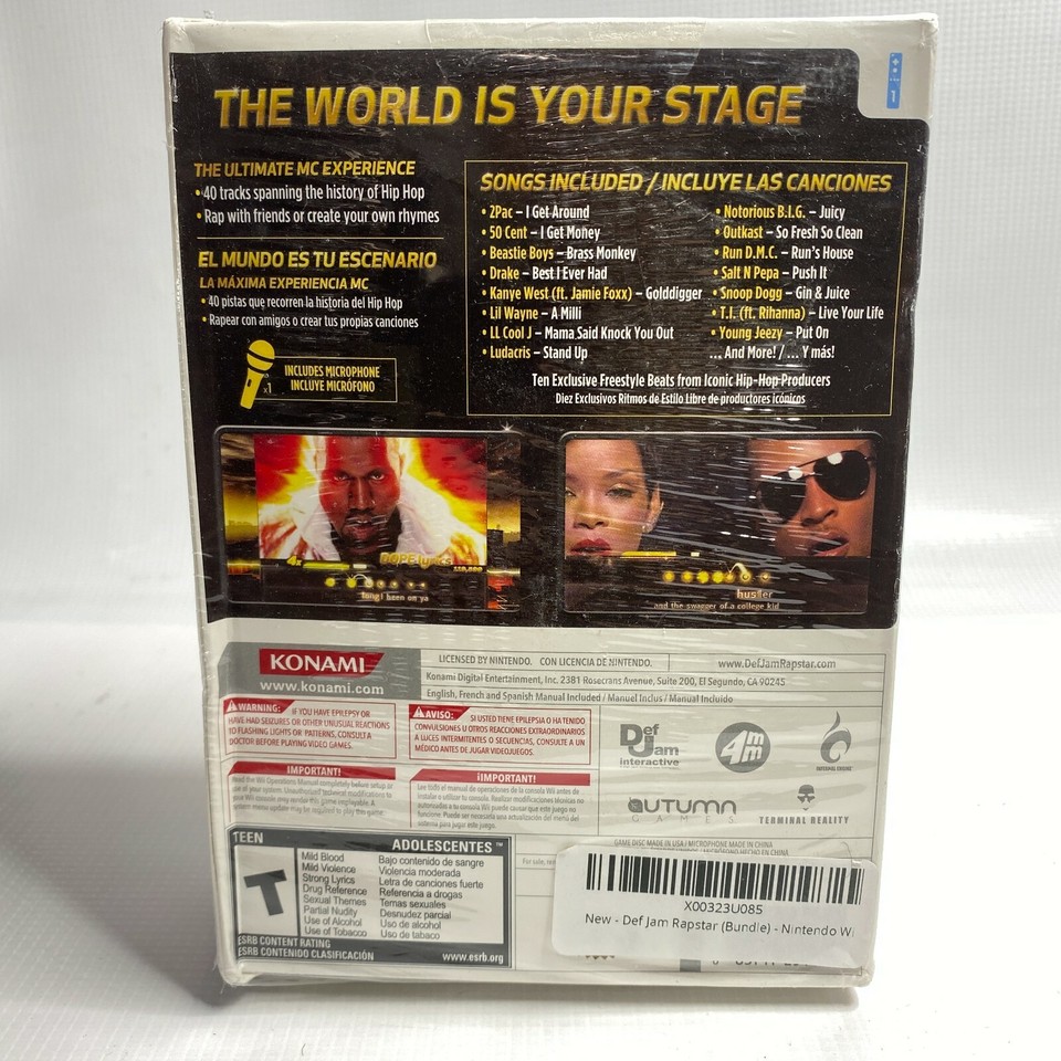 Def Jam Rapstar Nintendo Wii 3, 2010 New | eBay