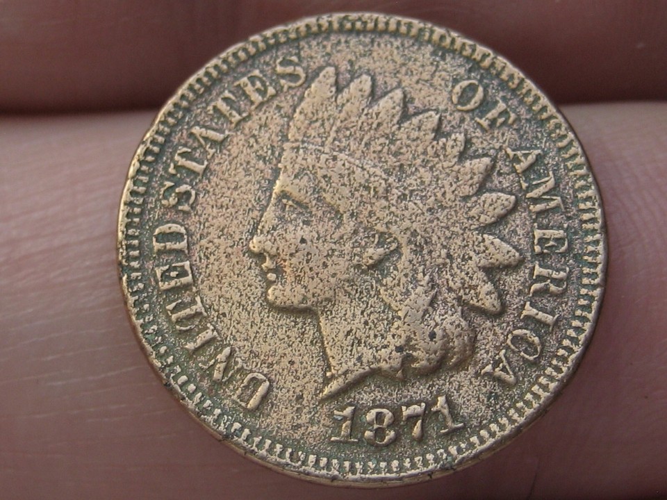 1871 Indian Head Cent Penny- Bold N, Fine/VF Details | eBay