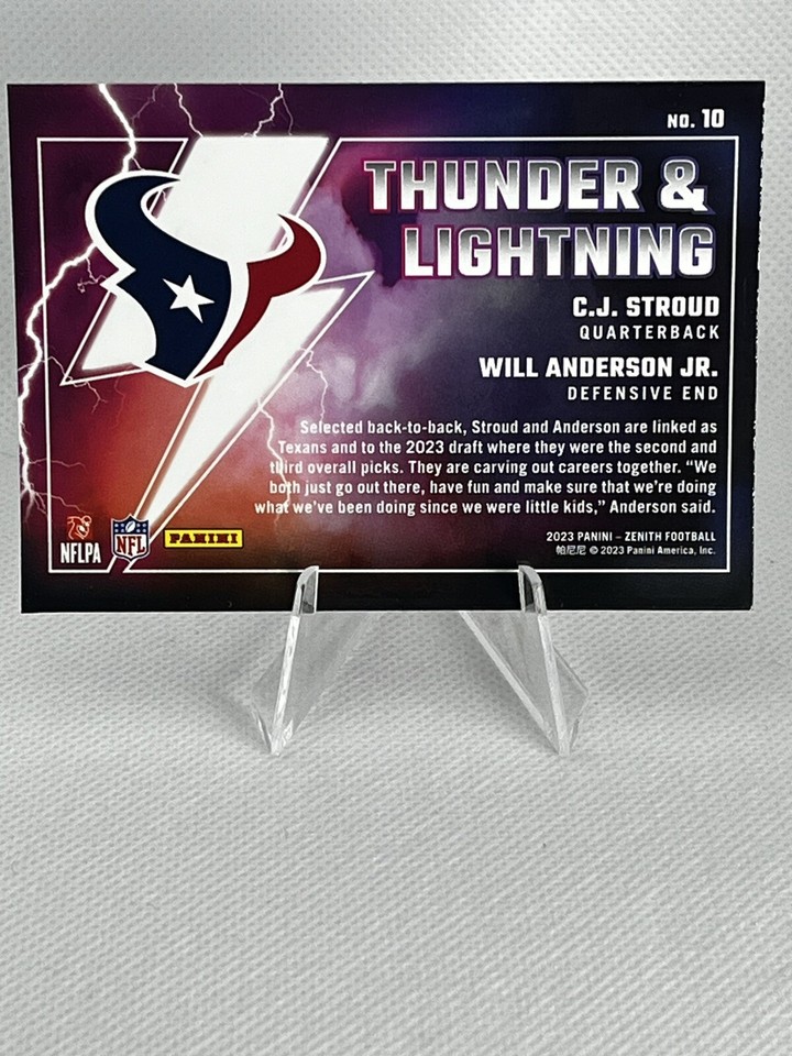 2023 Zenith CJ Stroud / Anderson Thunder And Lightning Rookie Card | eBay