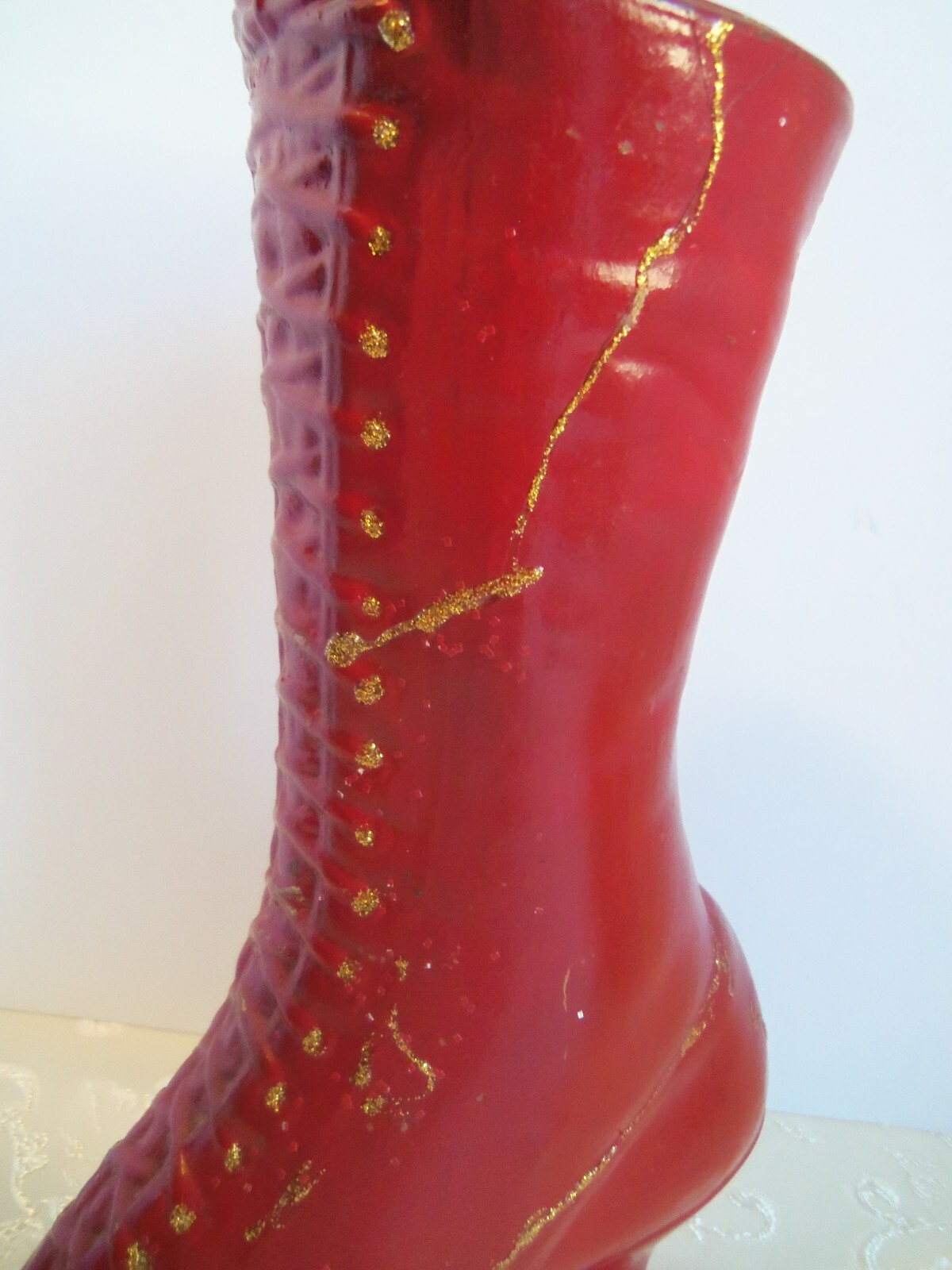Victorian Boot Door Stop red Cast Large Vintage rare | eBay