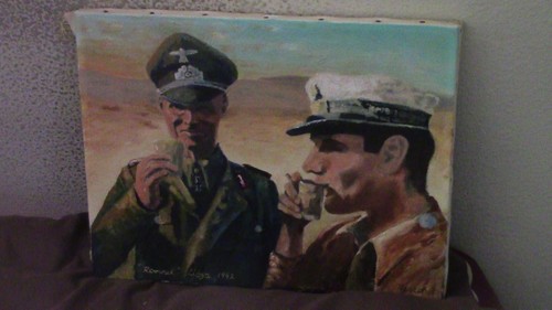 World War 2 Oil on Canvas "Rommel". Size 14 by 11.Signed Lower Right ...