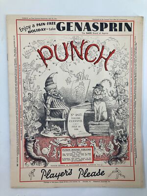 VTG Punch Magazine July 18 1934 #4857 Vol 187 WWII Cartoon & Humour No ...