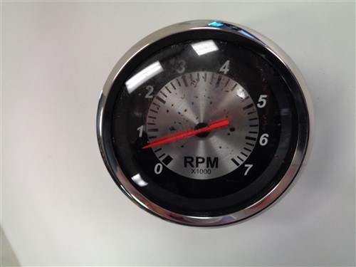 TELEFLEX 781182PDFB OVERSIZED TACHOMETER GAUGE BLACK & SILVER FACE ...