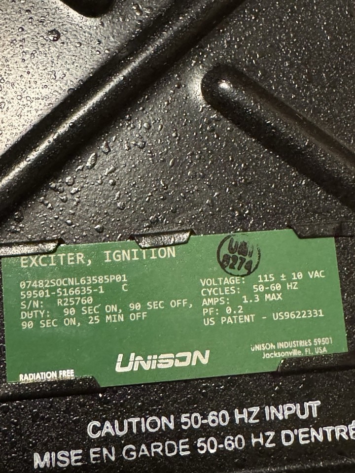 UNISON EXCITER IGNITION 59501-516635-1 GE LM2500 [NEW] | eBay