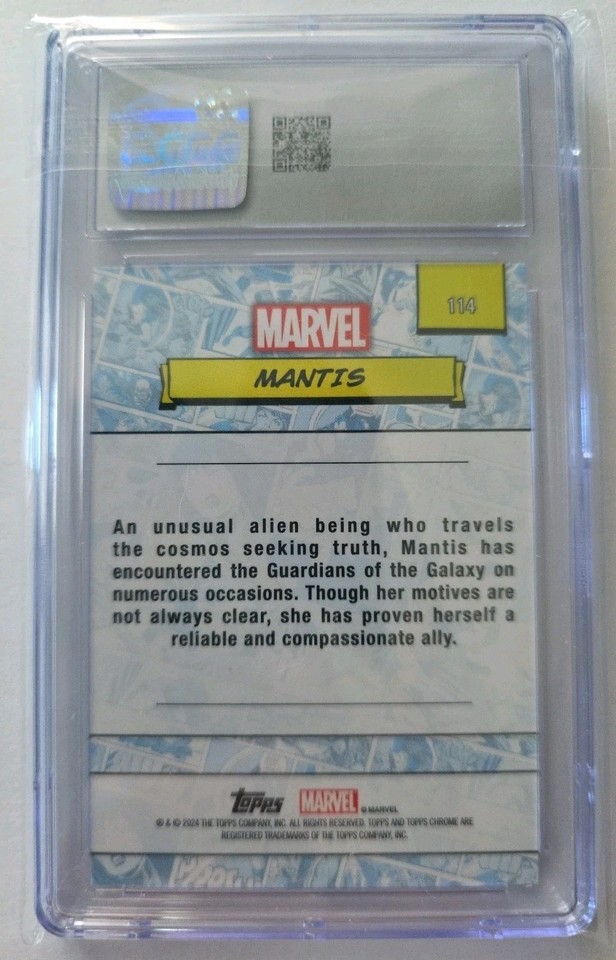 2024 Topps Chrome Marvel Sapphire Mantis #114 Purple Sapphire 14/15 CGC ...