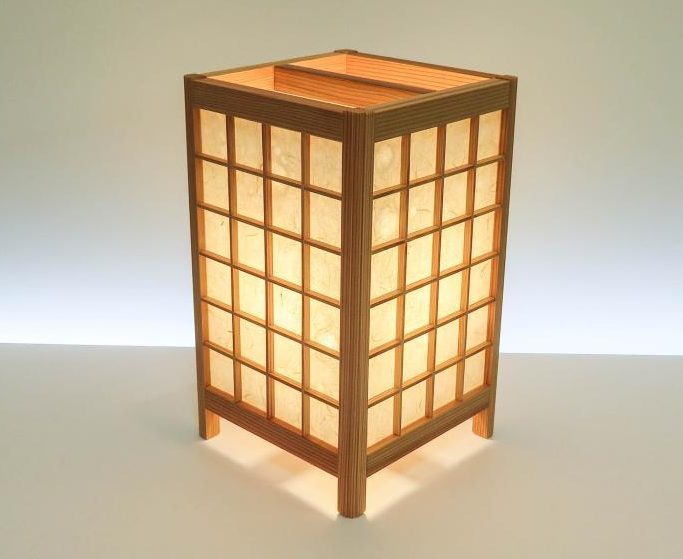 Square Wooden lantern Lamp Light Japanese paper Traditional lattice ...