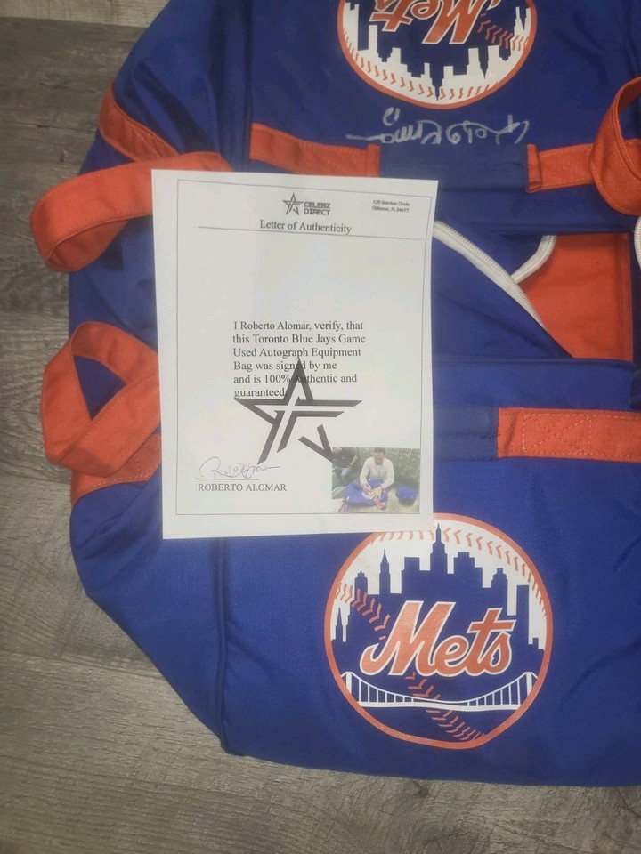 ROBERTO ALOMAR TORONTO BLUE JAYS GAME USED AUTOGRAPH EQUIPMENT BAG | eBay